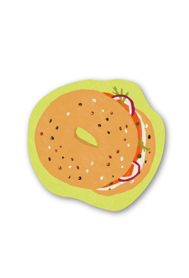 Lox Bagel Vinyl Sticker – Bella + Mauve